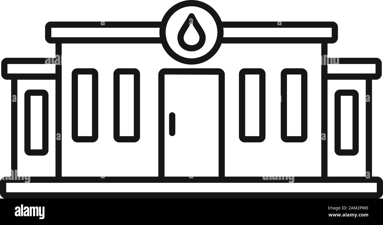 Milk factory icon. Outline milk factory vector icon for web design ...