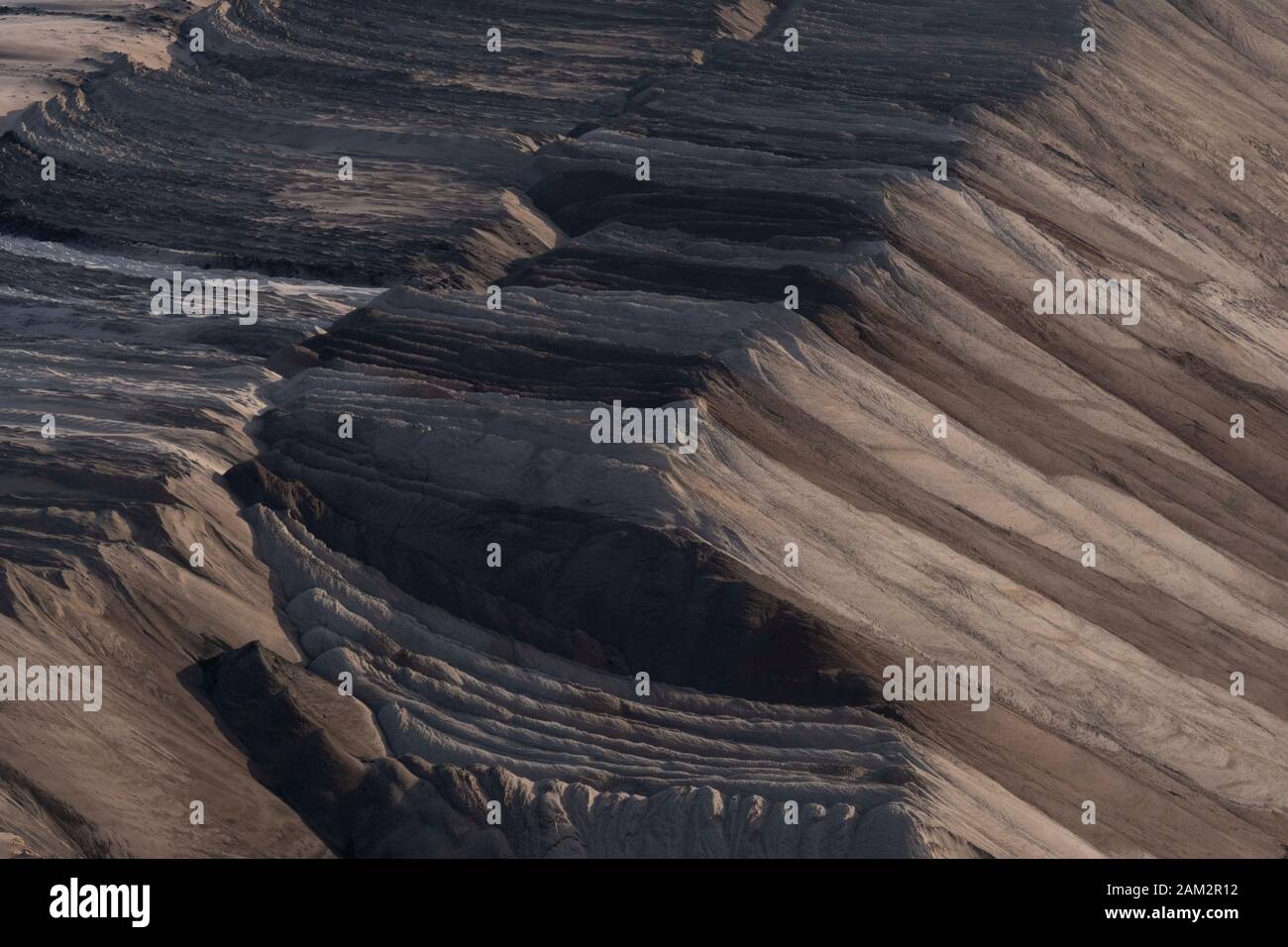 Destruction and scarring of land by open pit coal mining, Garzweiller ...
