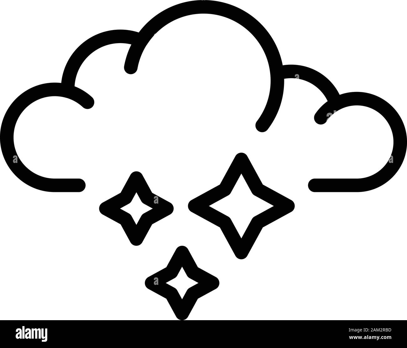 Ice blizzard cloud icon, outline style Stock Vector Image & Art - Alamy