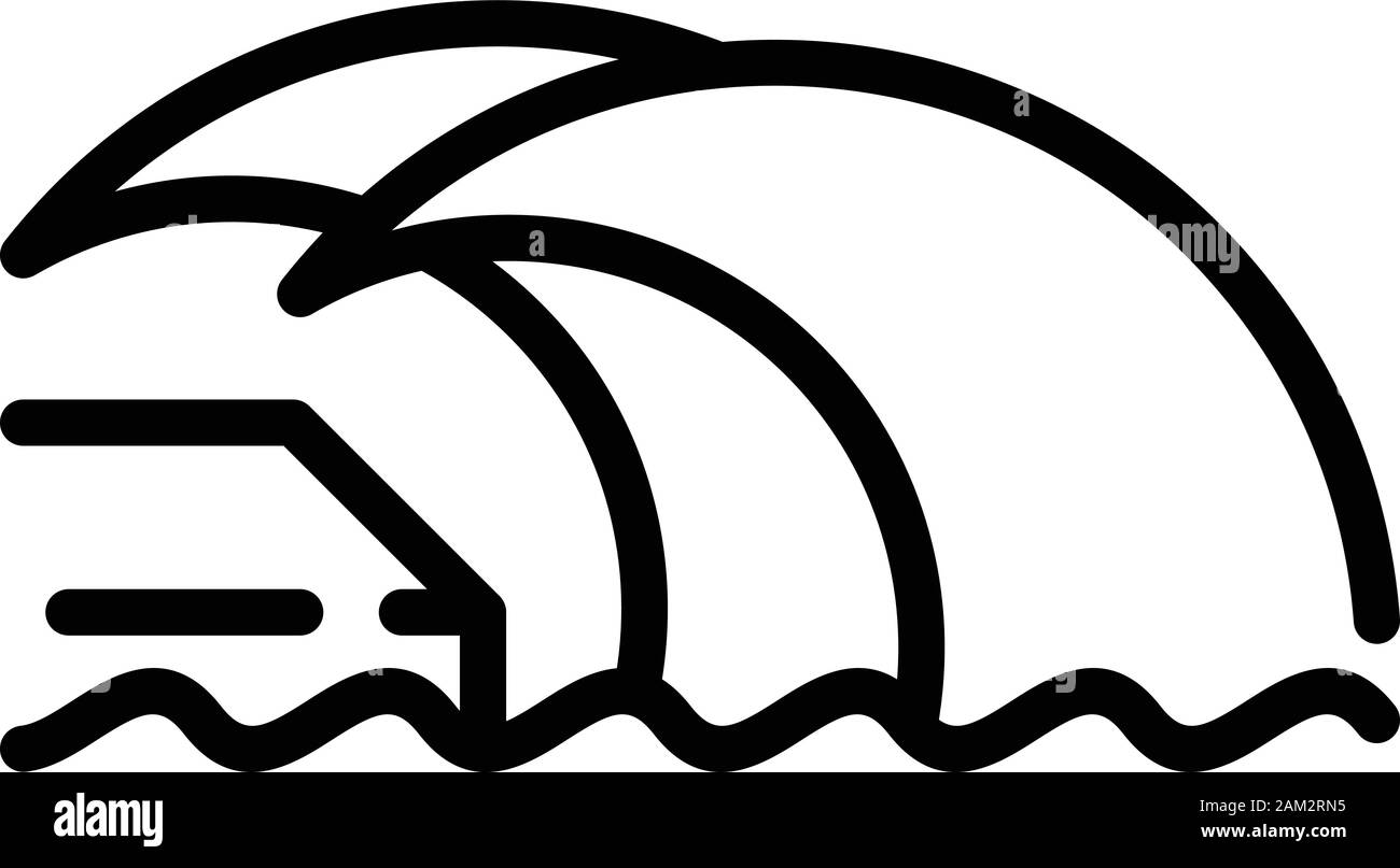 Beach tsunami icon, outline style Stock Vector Image & Art - Alamy