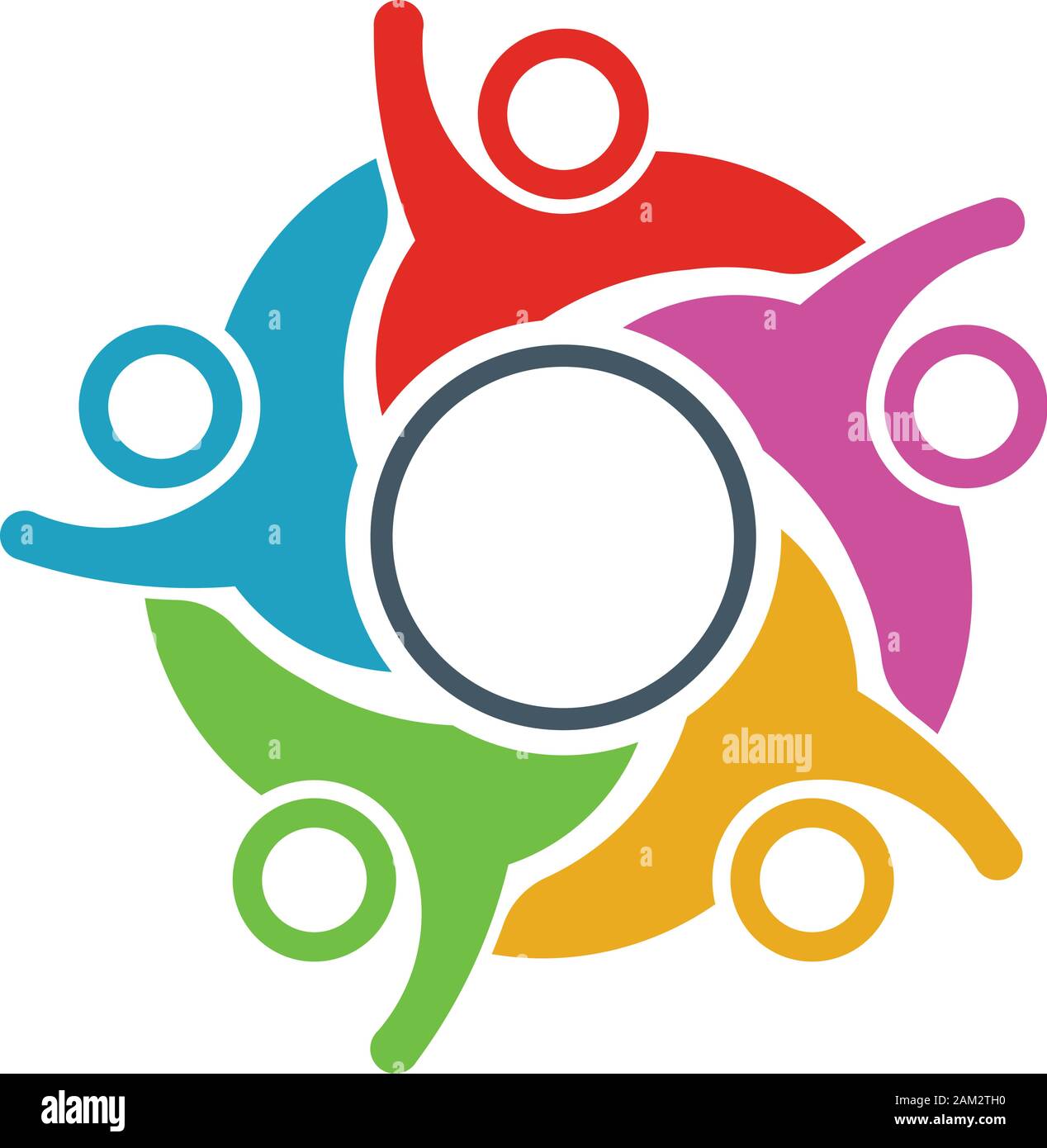 People Connection community network people logo design Stock Vector ...