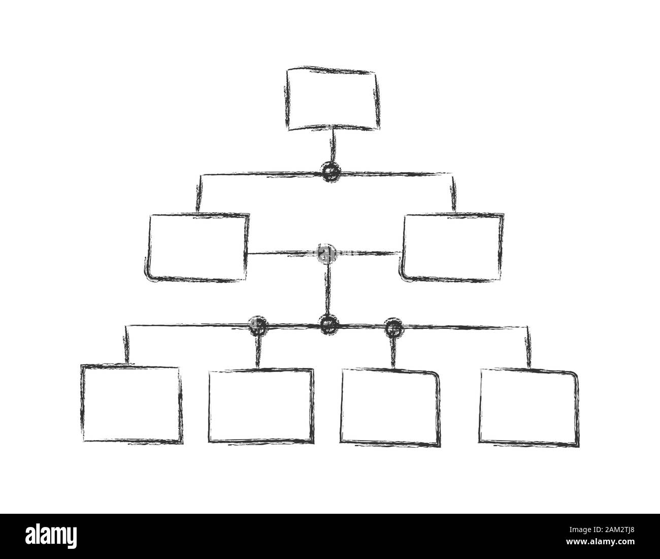 Pencil sketch of the network icon in the style of Doodle. multilevel ...