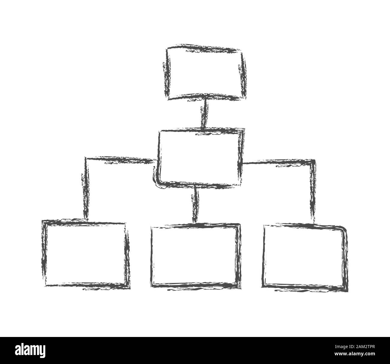 Pencil sketch of the network icon in the style of Doodle. multilevel ...