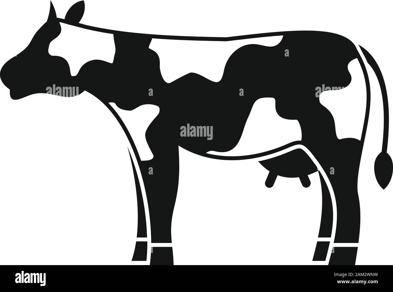 Diary cow icon. Simple illustration of diary cow vector icon for web ...
