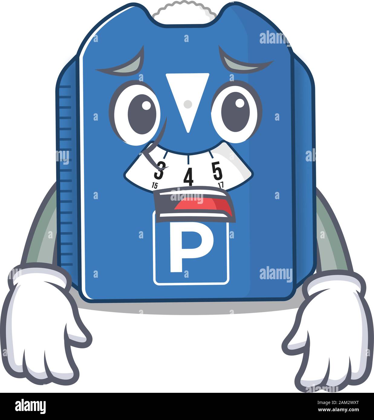 A picture of parking disc showing afraid look face Stock Vector Image ...