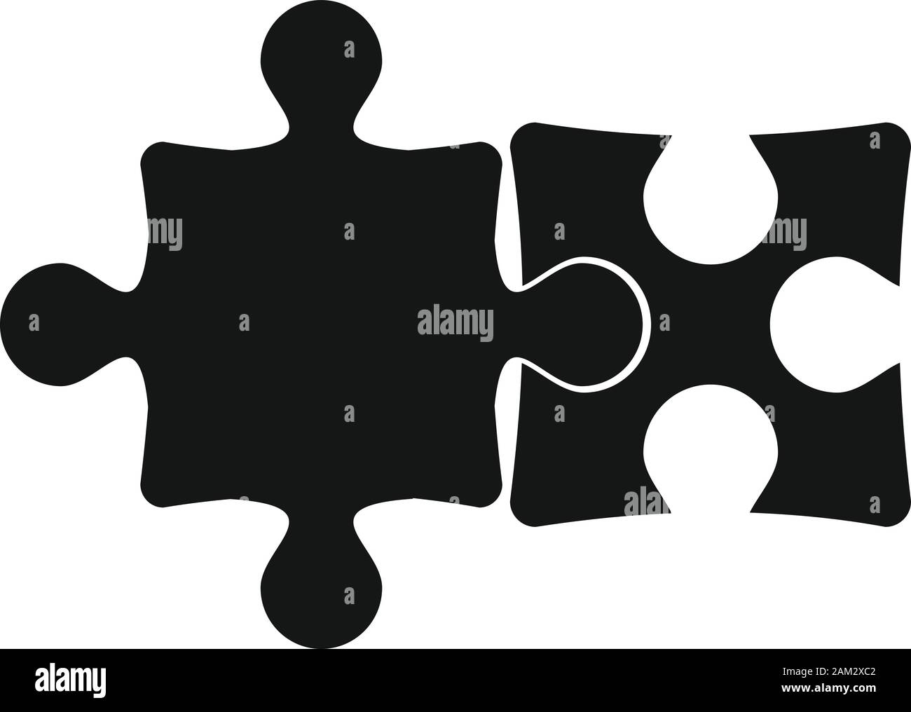 Square jigsaw icon. Simple illustration of square jigsaw vector icon ...