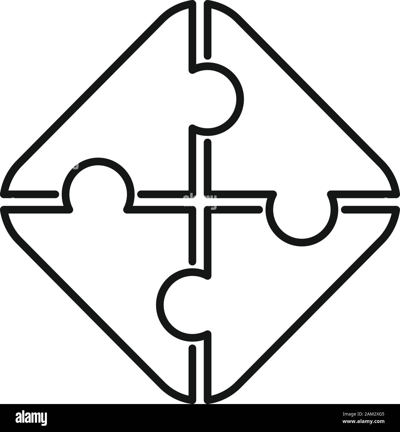 Graphic puzzle icon. Outline graphic puzzle vector icon for web design ...