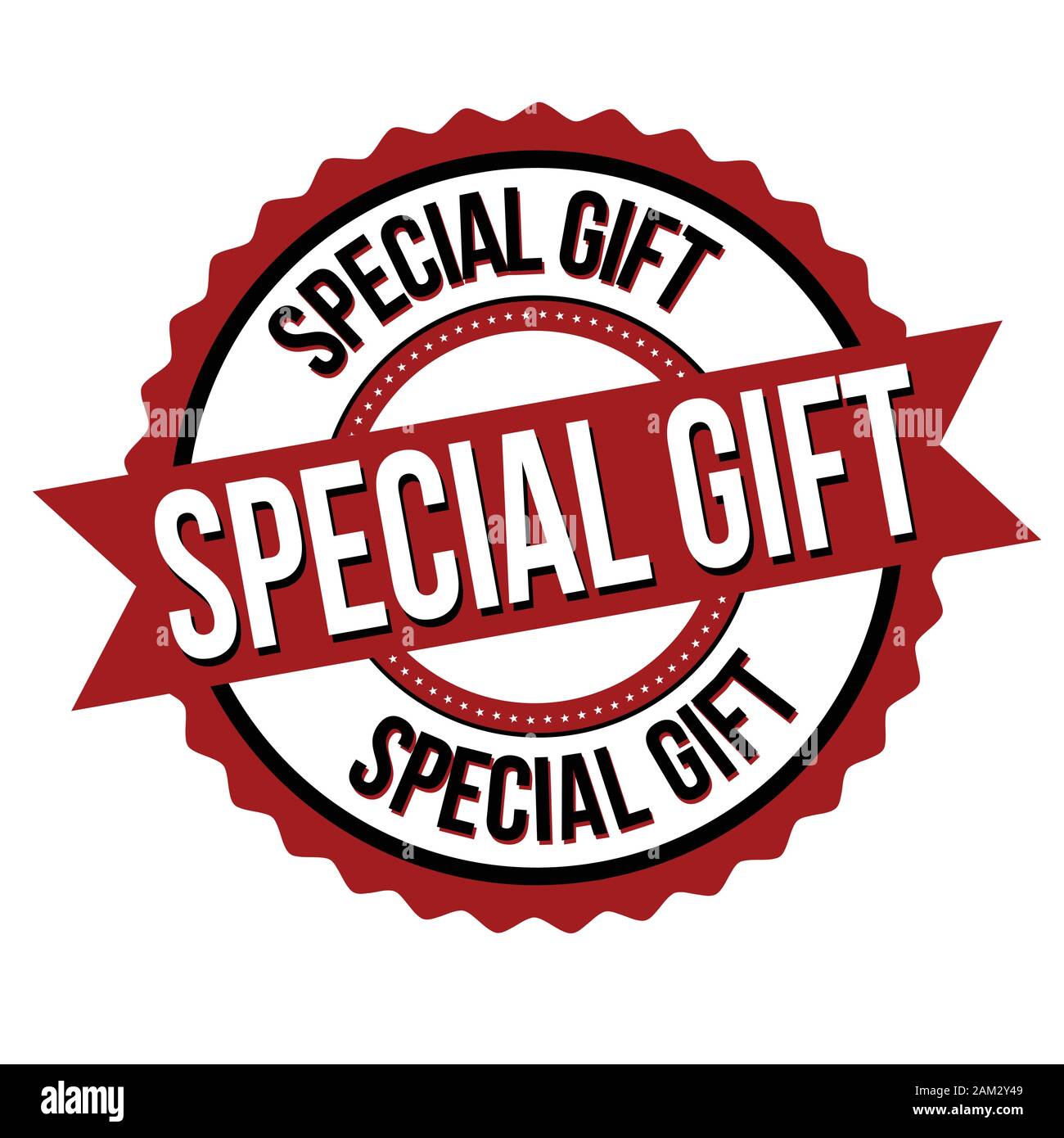 Special gift label or sticker on white background, vector illustration ...