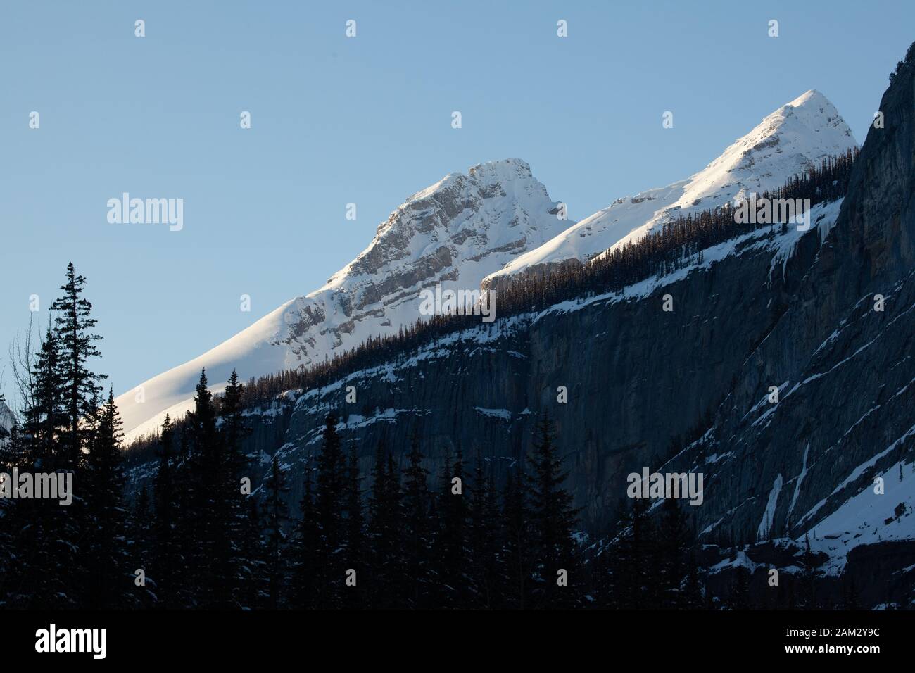 Snow-capped mountains, Jasper National Park, Jasper, Alberta, Canada ...