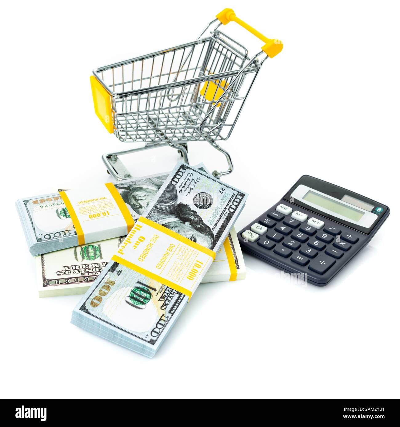 calculator and money. Cash and calculator. Purchase Cost Calculation ...