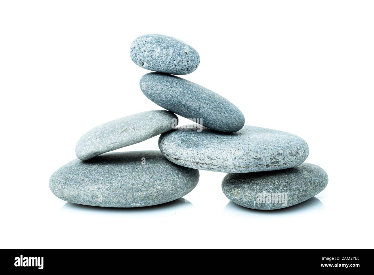 spa stones isolated on white background Stock Photo - Alamy