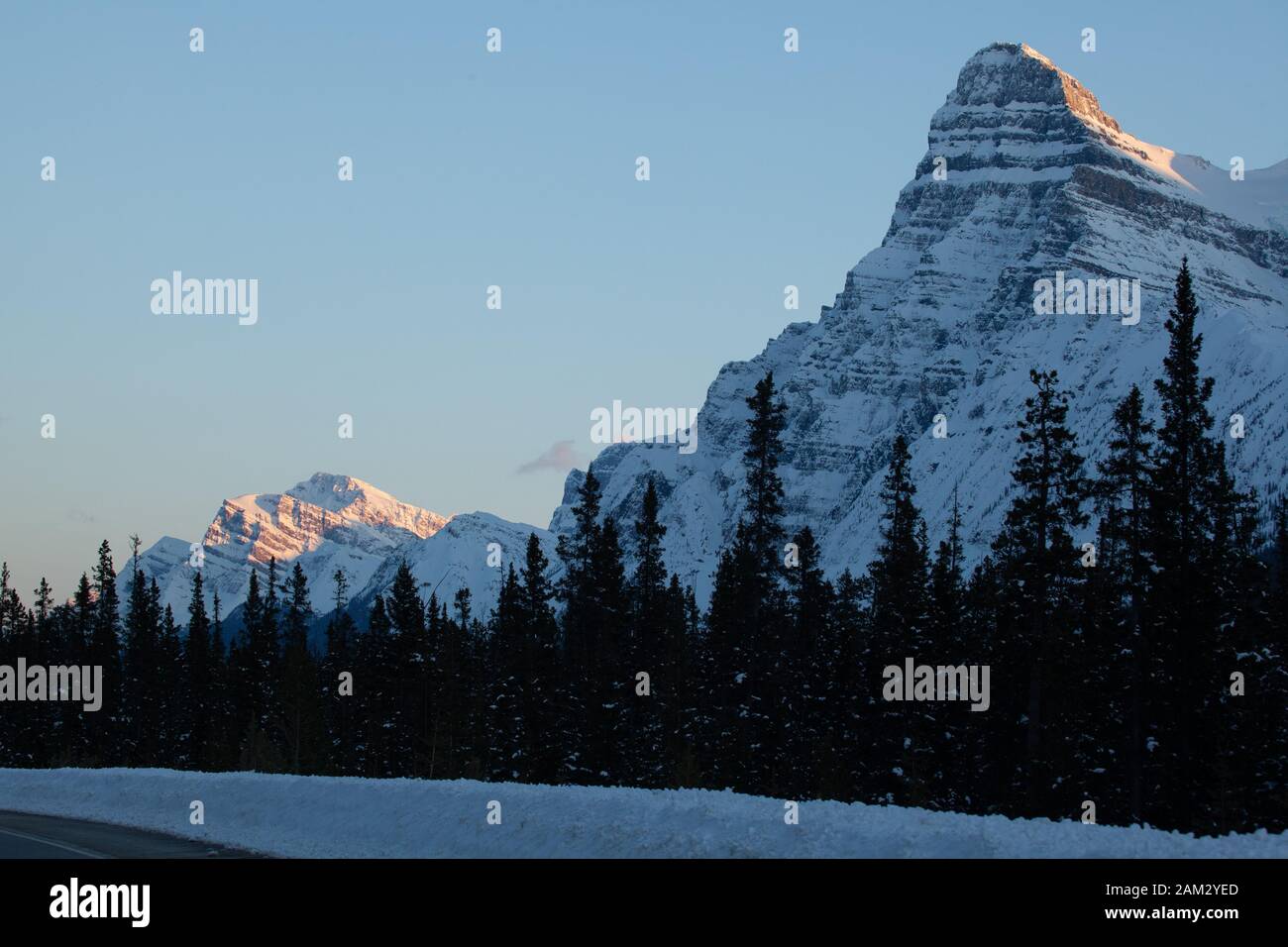 Snow-capped mountains, Jasper National Park, Jasper, Alberta, Canada ...