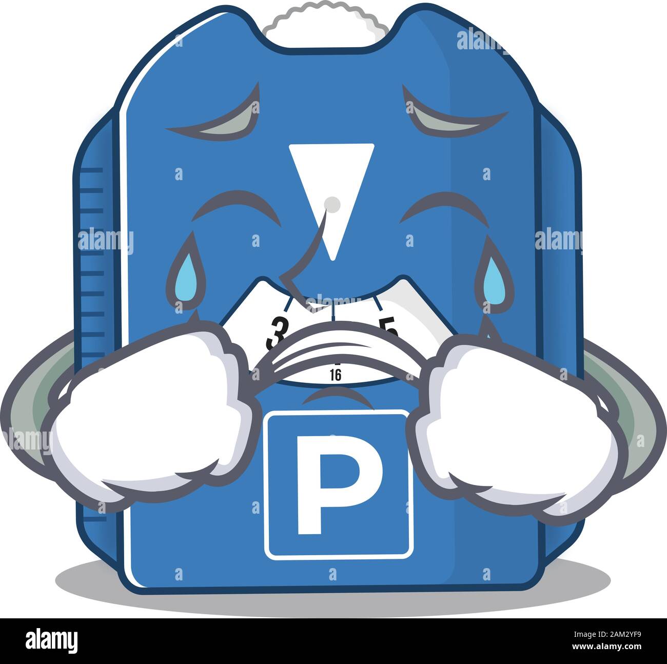 Sad of parking disc cartoon mascot style Stock Vector Image & Art - Alamy