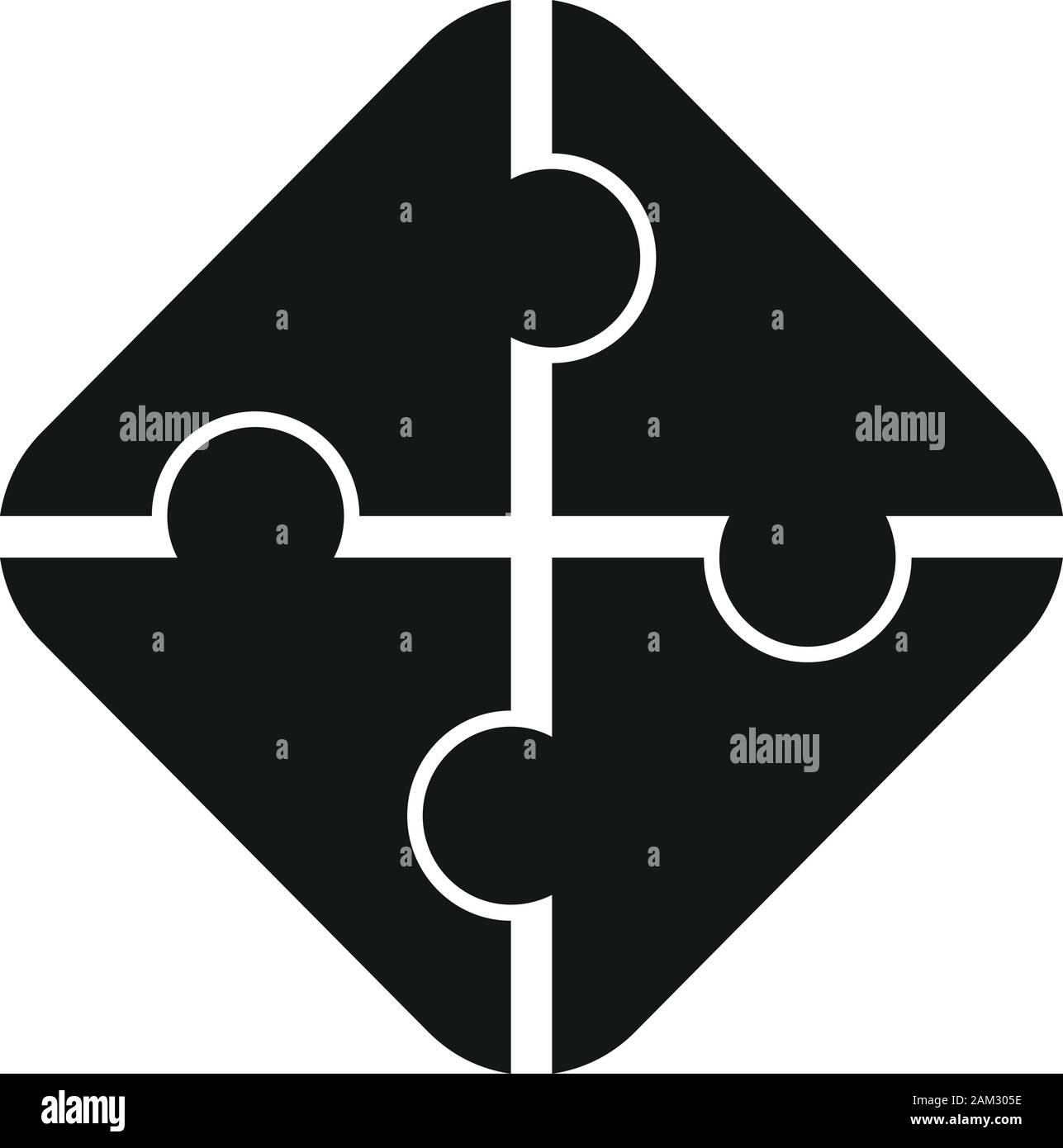 Graphic puzzle icon. Simple illustration of graphic puzzle vector icon ...