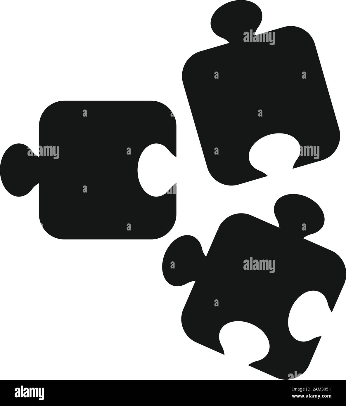 Match jigsaw icon. Simple illustration of match jigsaw vector icon for ...
