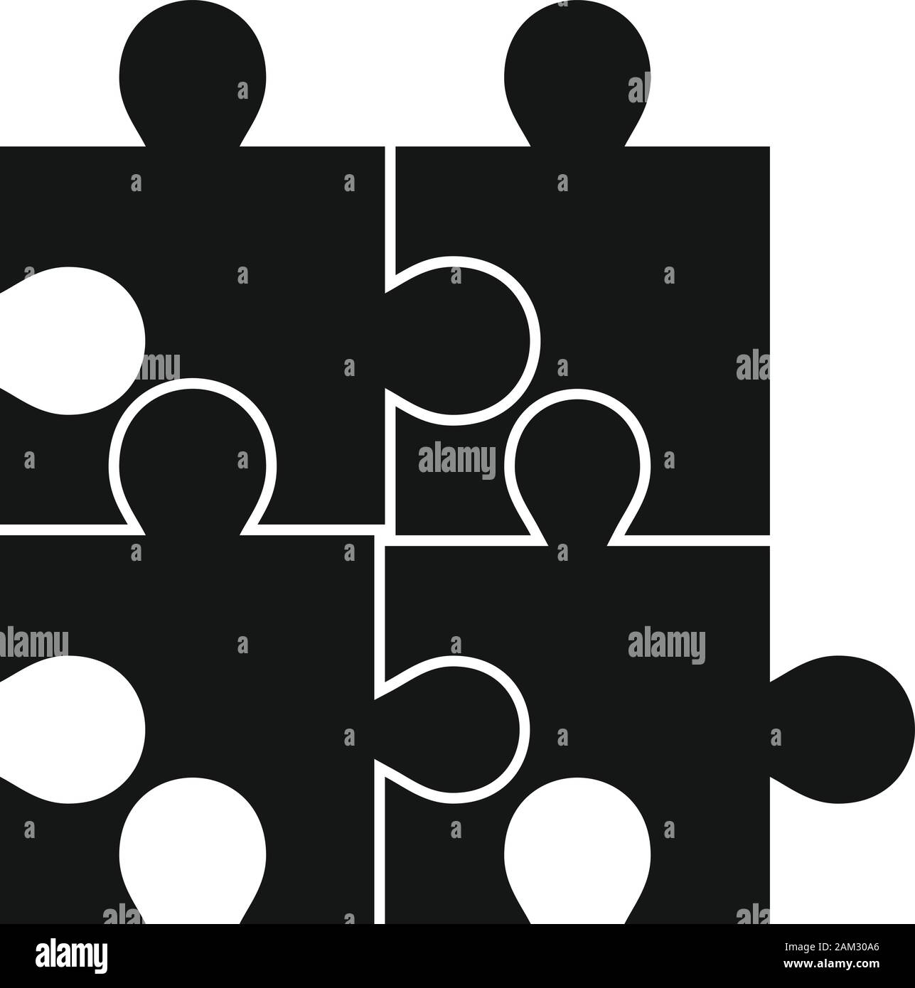 Cube puzzle icon. Simple illustration of cube puzzle vector icon for ...