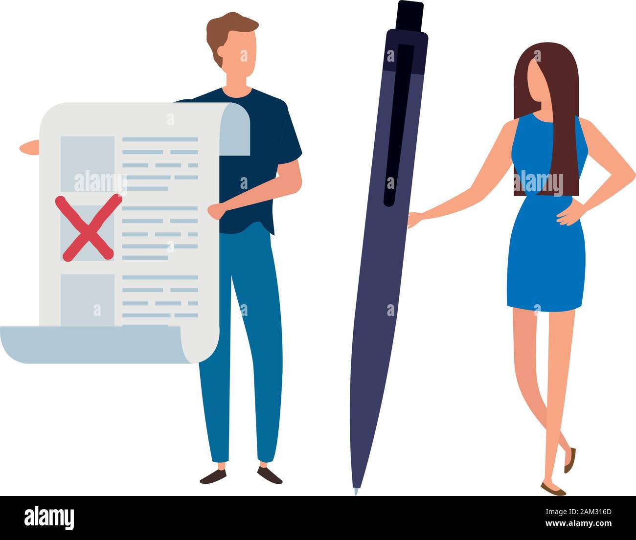 Couple voting Cut Out Stock Images & Pictures - Alamy