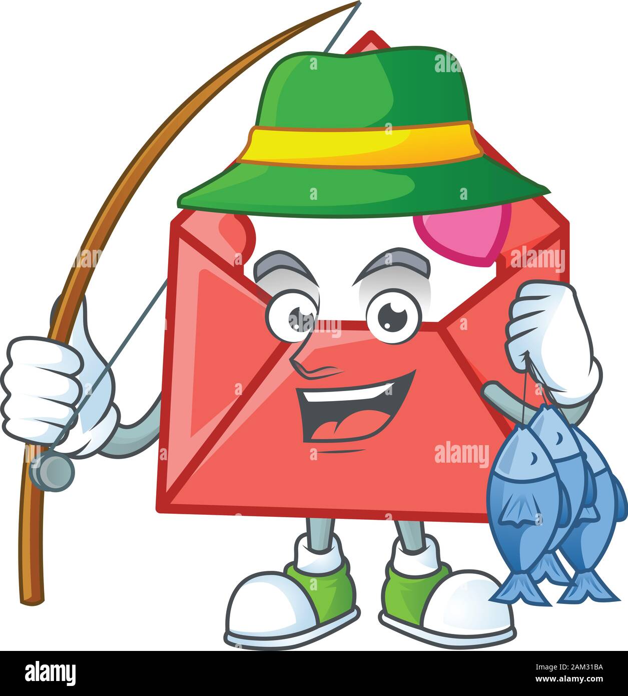 A Picture of happy Fishing love letter design Stock Vector Image & Art ...