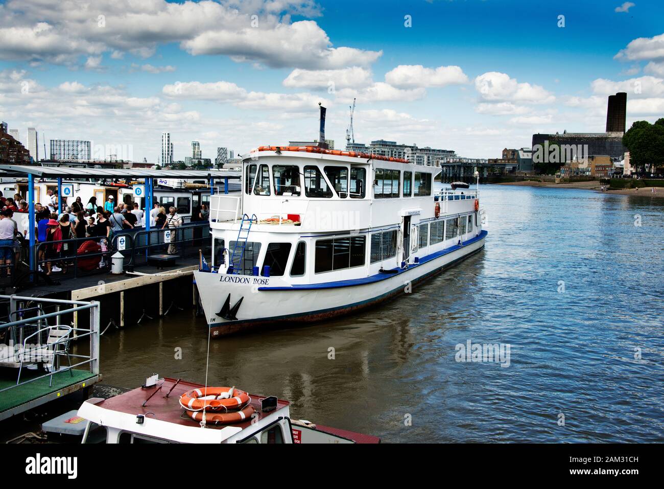 Passenger Ferry on River Thames 'London Rose' Stock Photo - Alamy