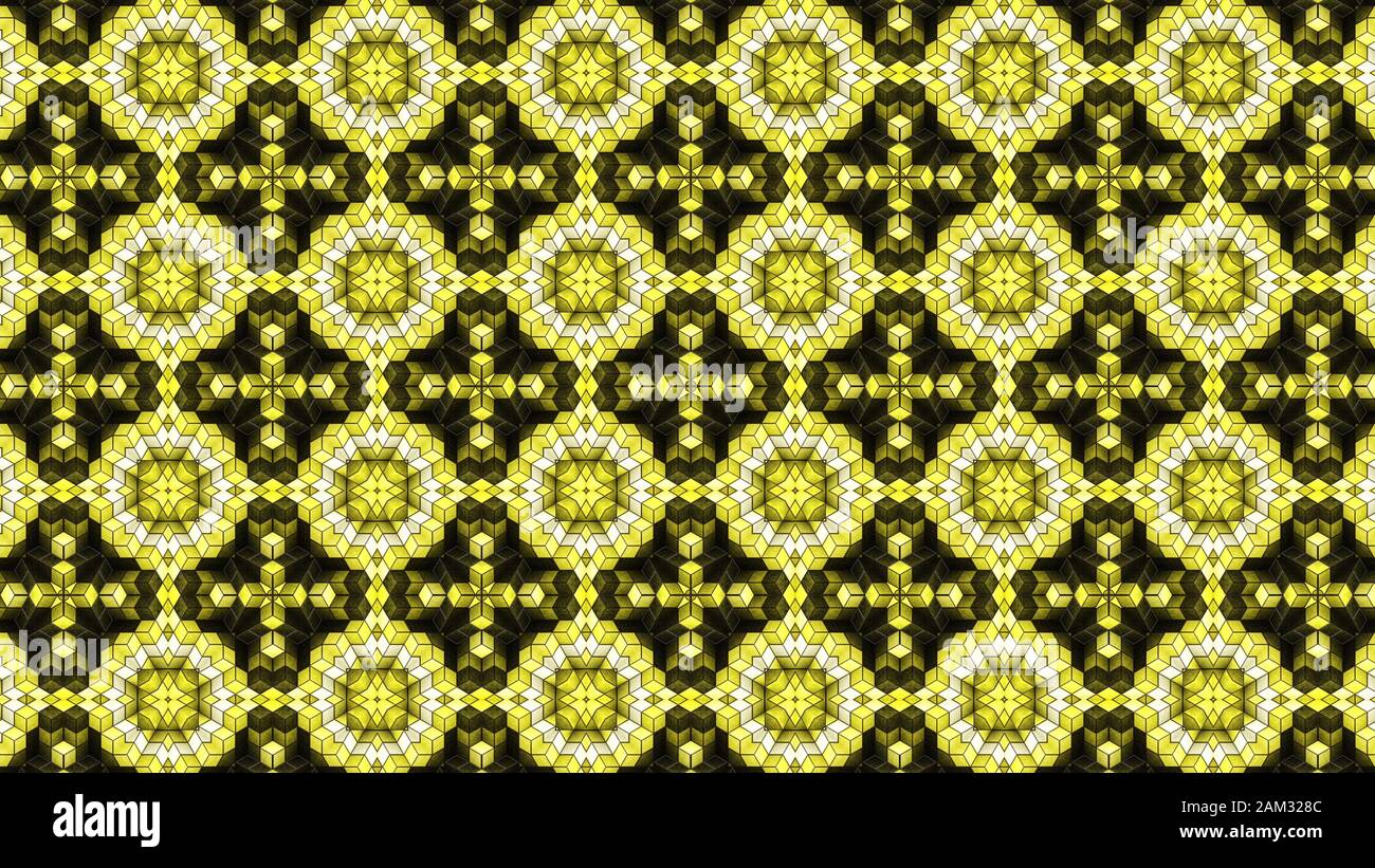 Yellow 3D Blocks Abstract Background Illustration Stock Photo - Alamy