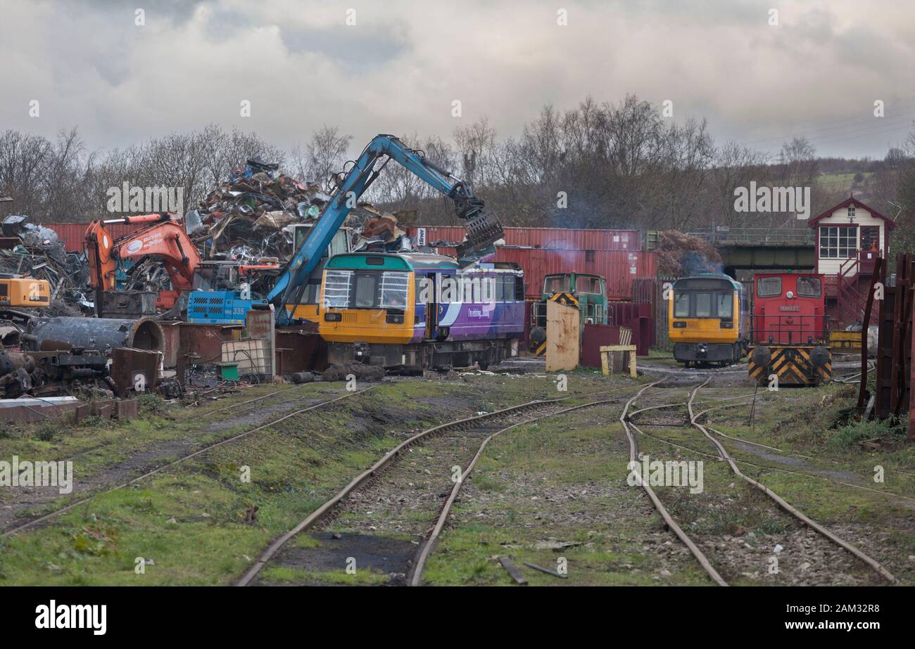Former Arriva Northern rail class 142 pacer train 142005 being scrapped ...