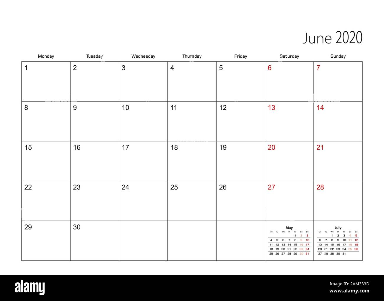 2020 planner Stock Vector Images - Alamy