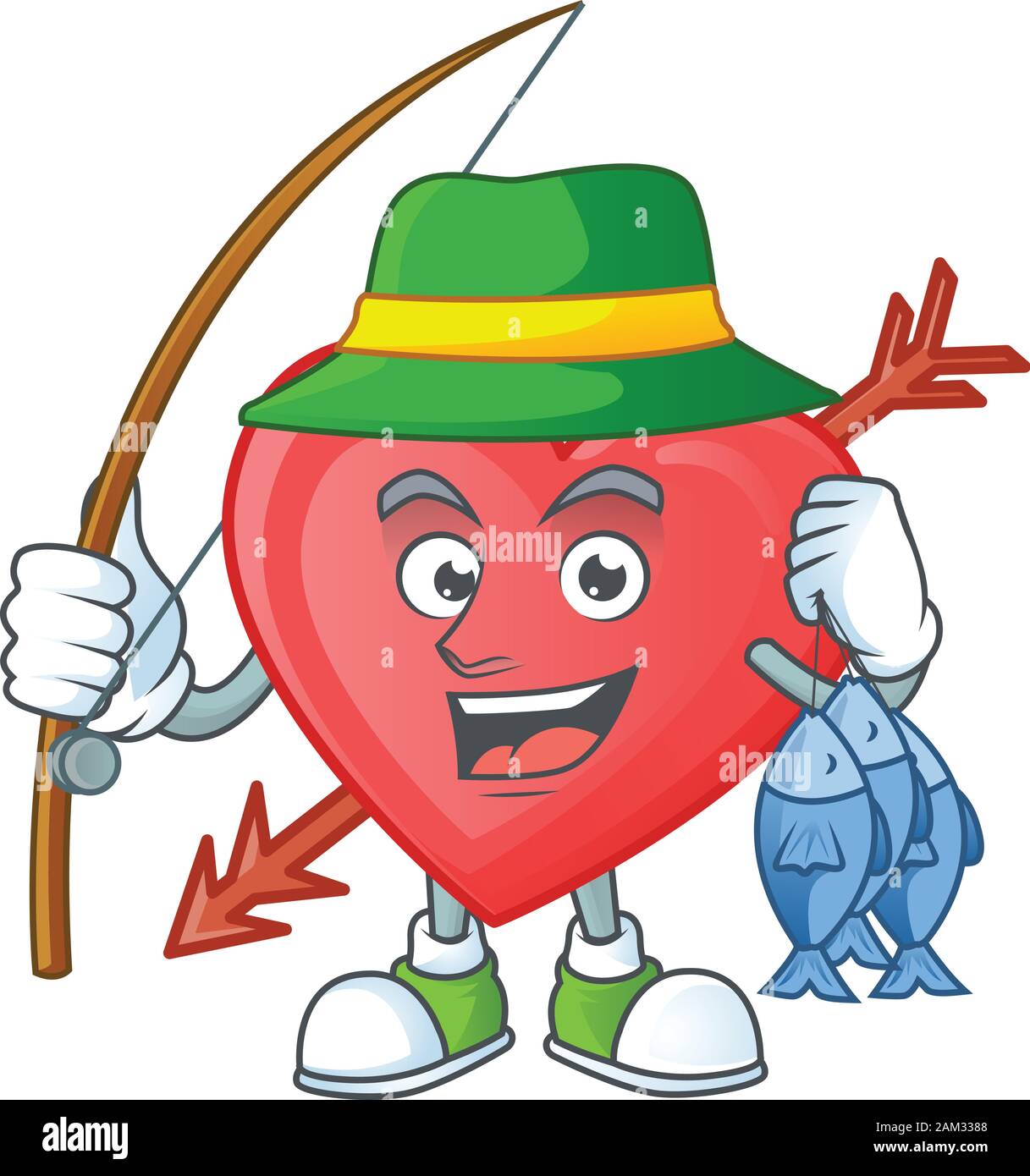 Fishing with bow and arrow Stock Vector Images - Alamy