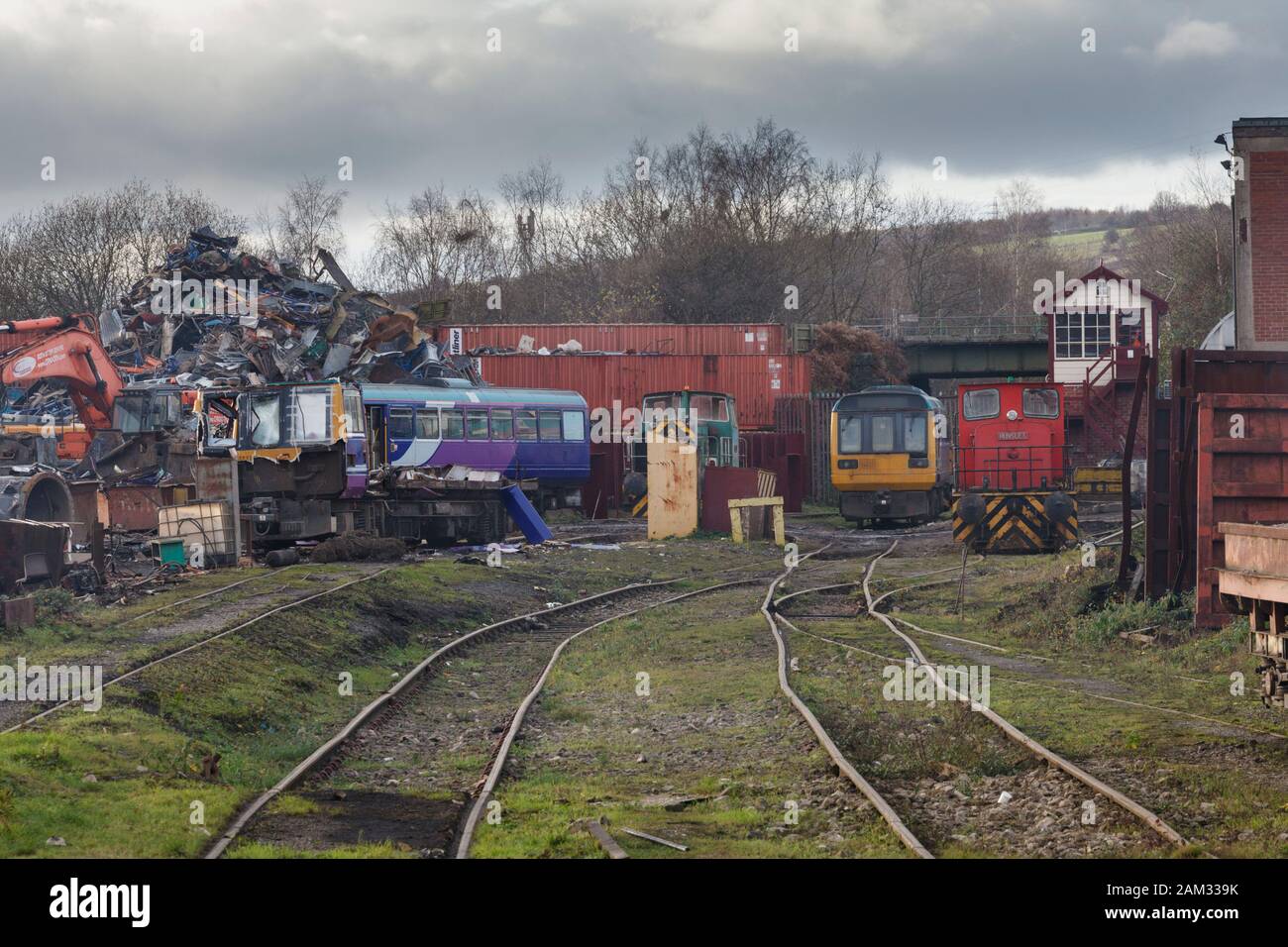 Former Arriva Northern rail class 142 pacer train 142005 being scrapped ...