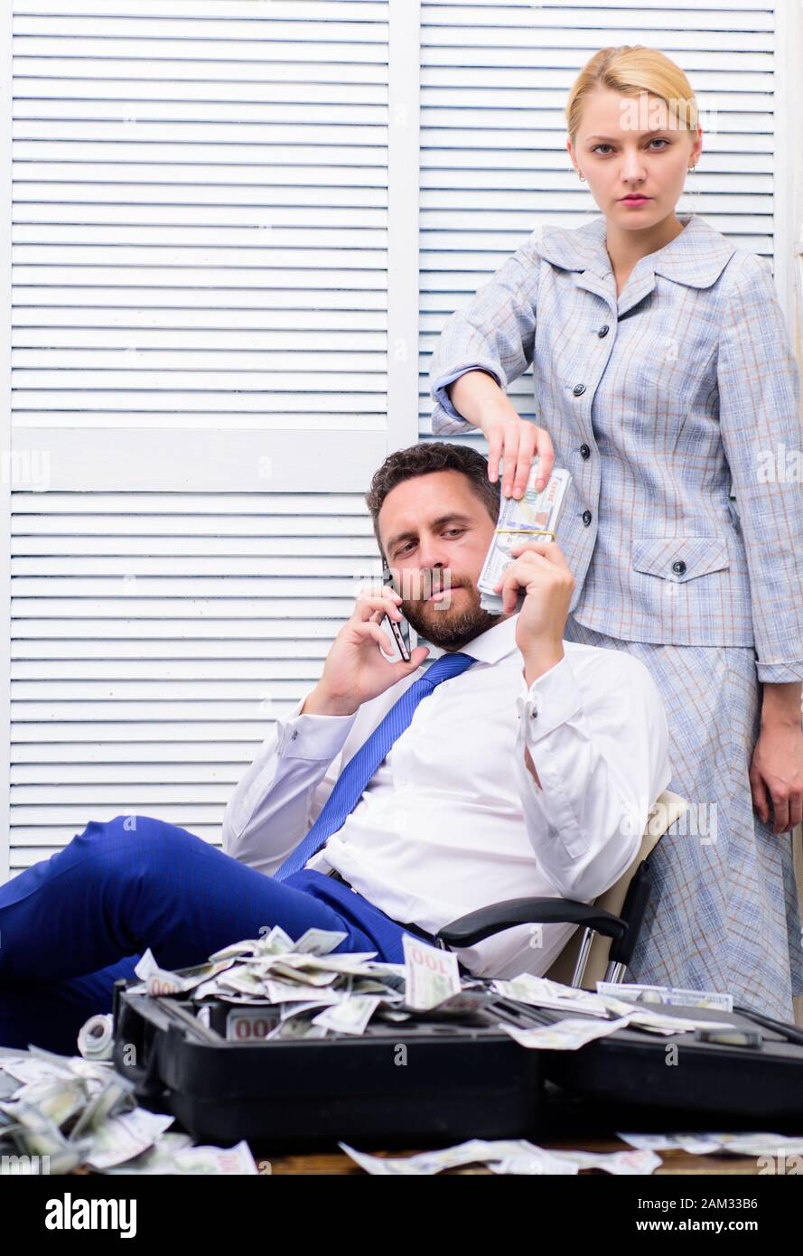 Rich and successful concept. Successful startup. Financial security ...