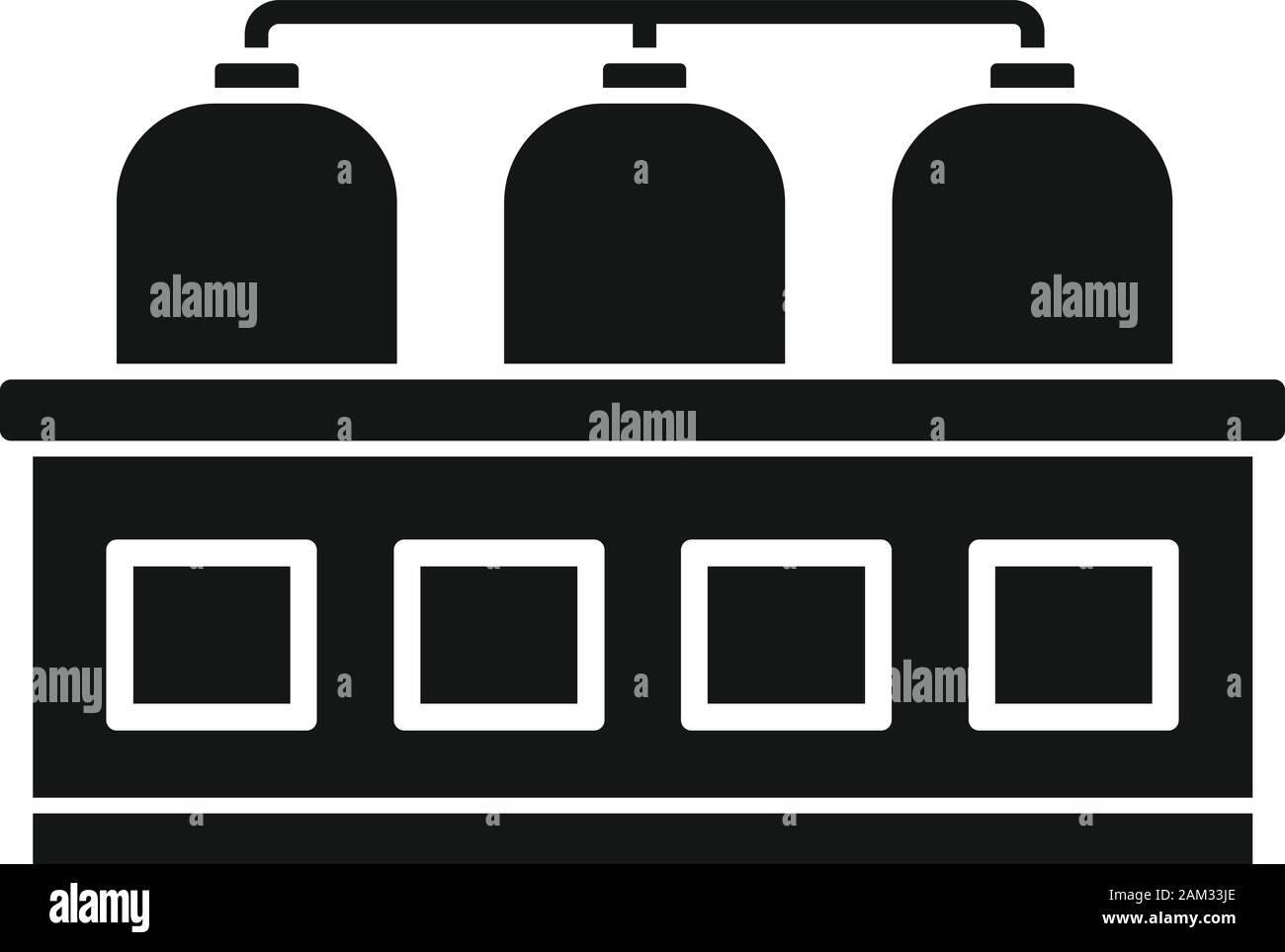 Milk factory building icon. Simple illustration of milk factory ...