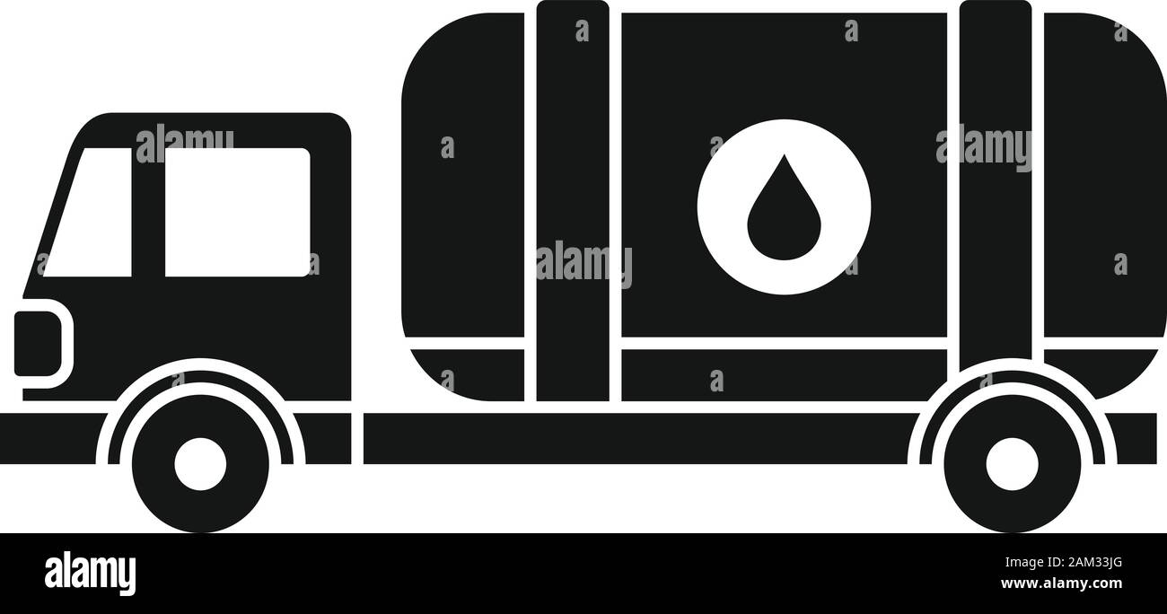 Milk truck tank icon. Simple illustration of milk truck tank vector ...