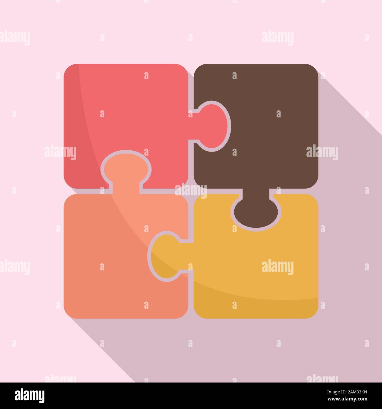 Development puzzle icon. Flat illustration of development puzzle vector ...