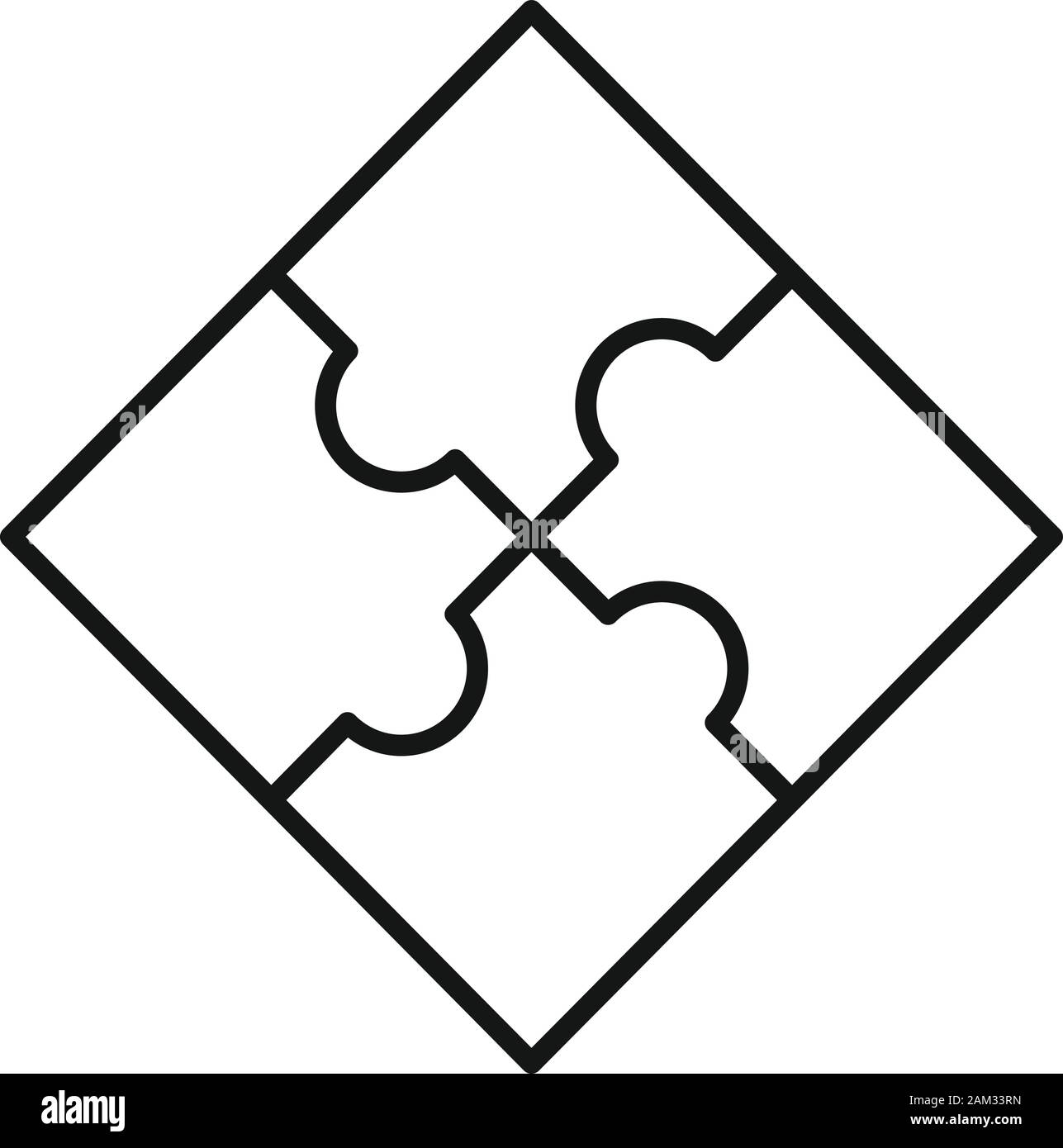 Sequence puzzle icon. Outline sequence puzzle vector icon for web ...