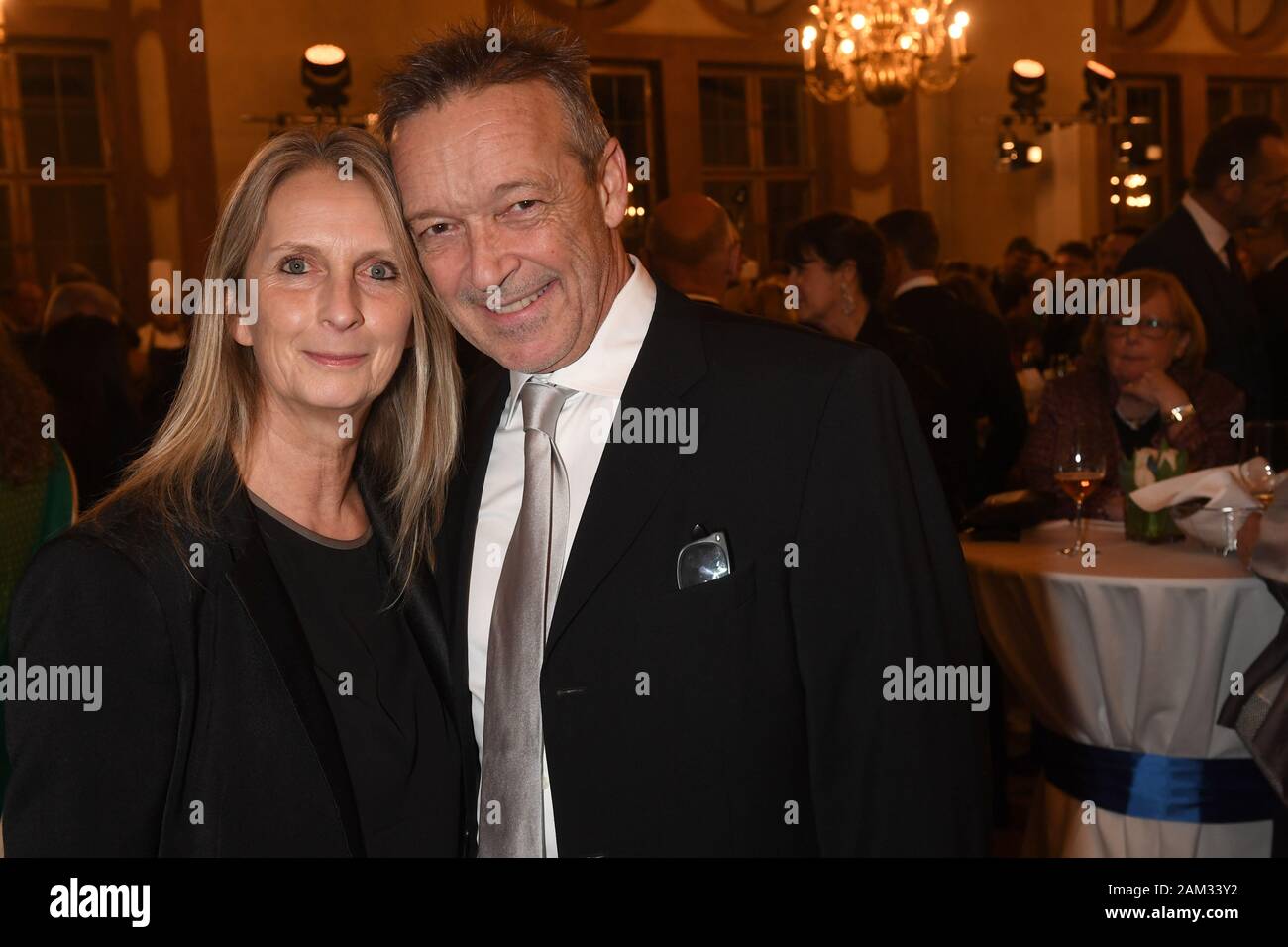 Munich, Germany. 10th Jan, 2020. Michael Roll, actor and his wife ...