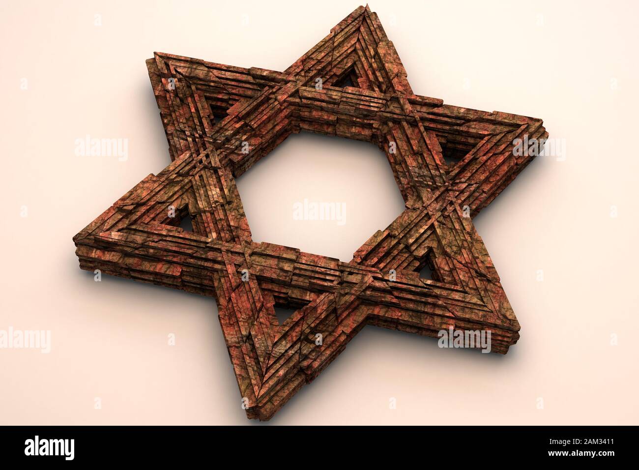 David Star Unique 3D Design Illustration Stock Photo - Alamy