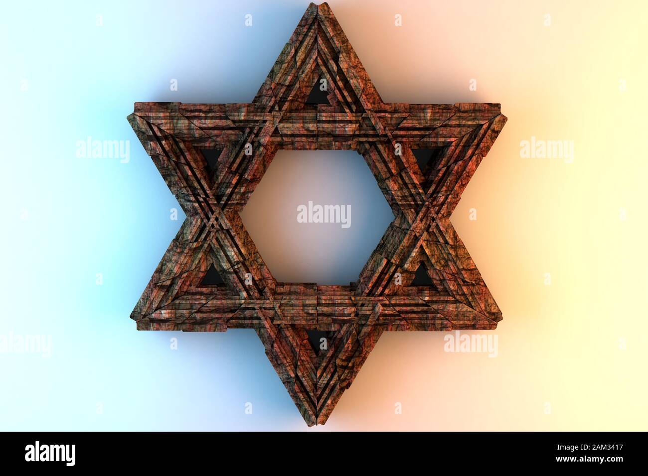 David Star Unique 3D Design Illustration Stock Photo - Alamy