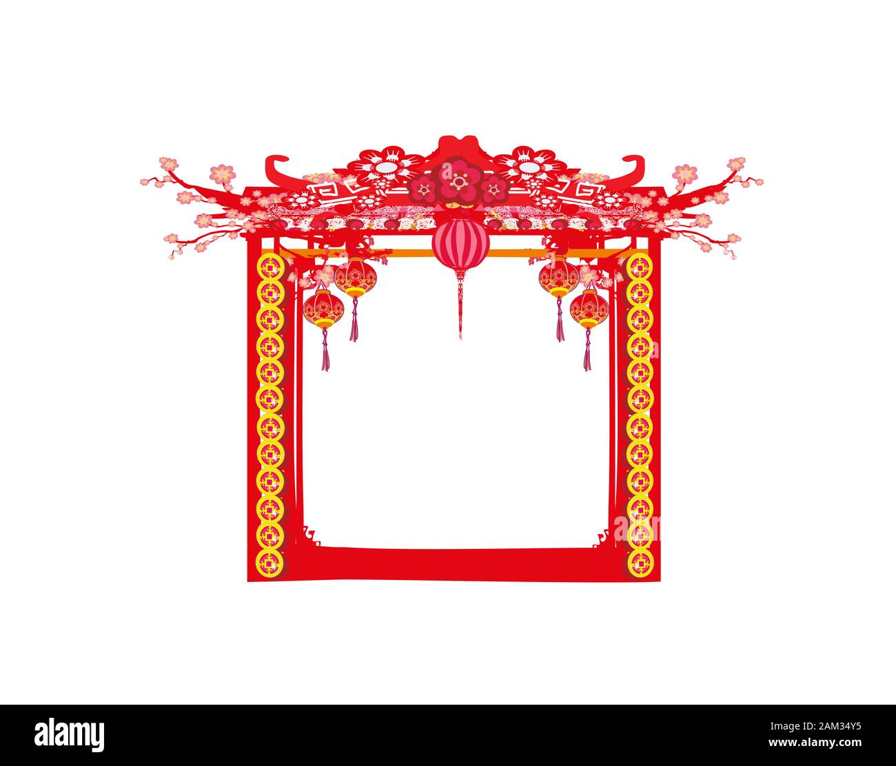 Mid-Autumn Festival for Chinese New Year - frame Stock Vector Image ...