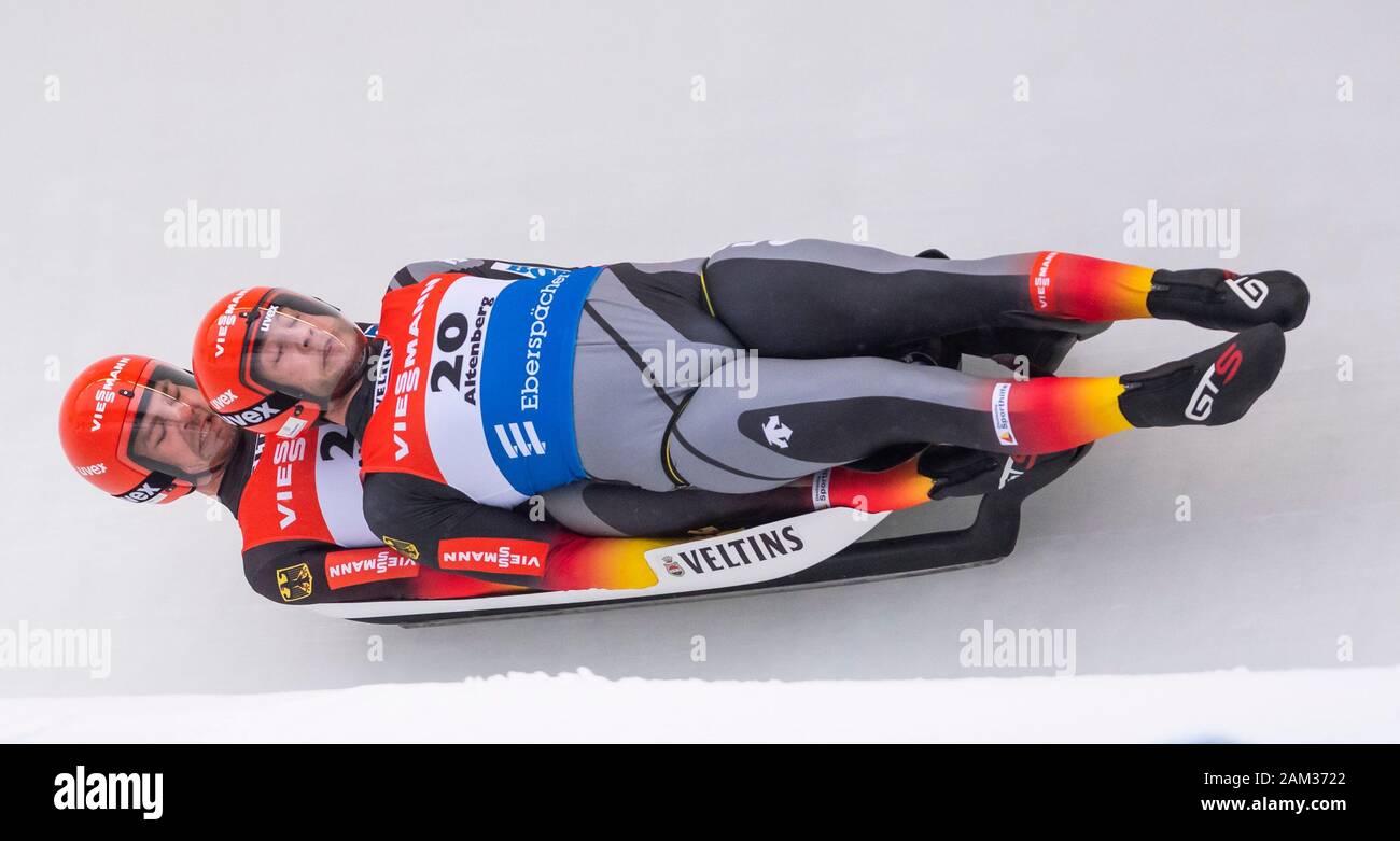 Altenberg, Germany. 11th Jan, 2020. Luge: World Cup, men's doubles ...