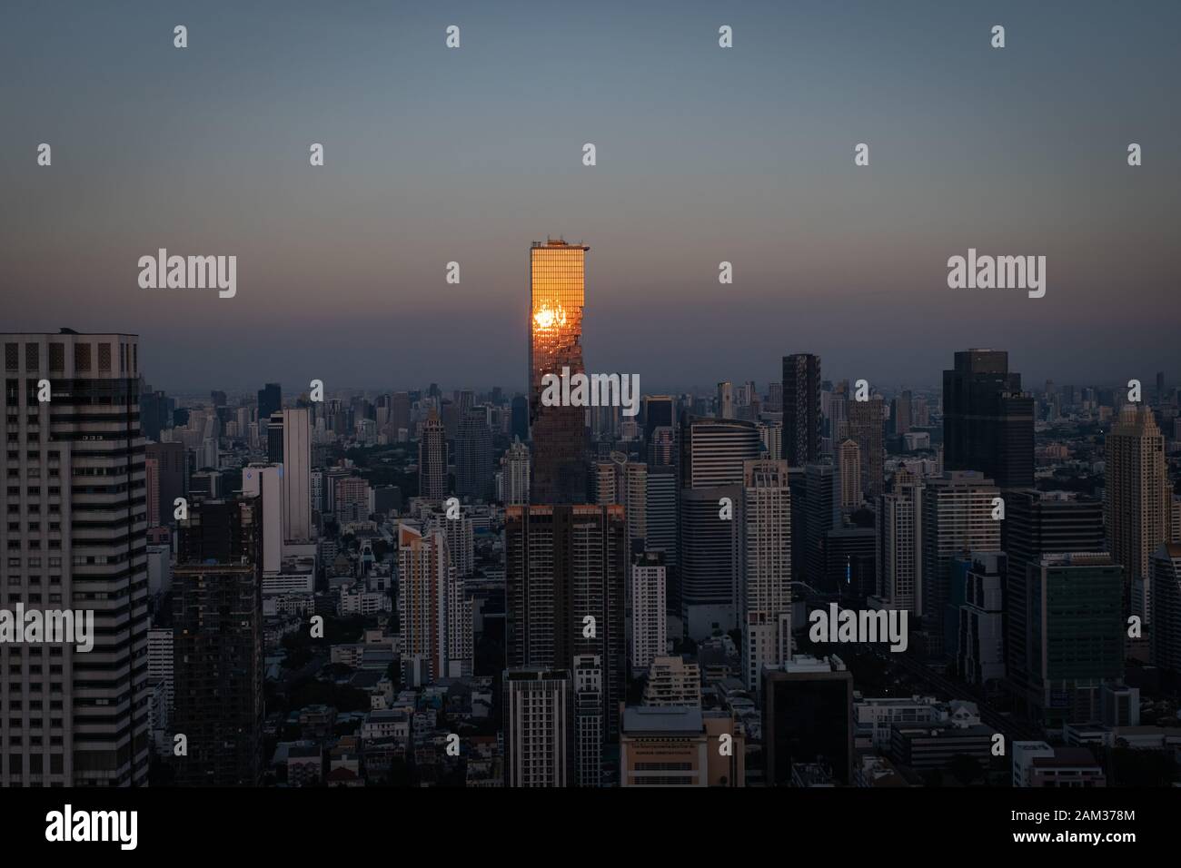 BANGKOK, THAILAND - DECEMBER : Sunset from Skybar rooftop Stock Photo ...
