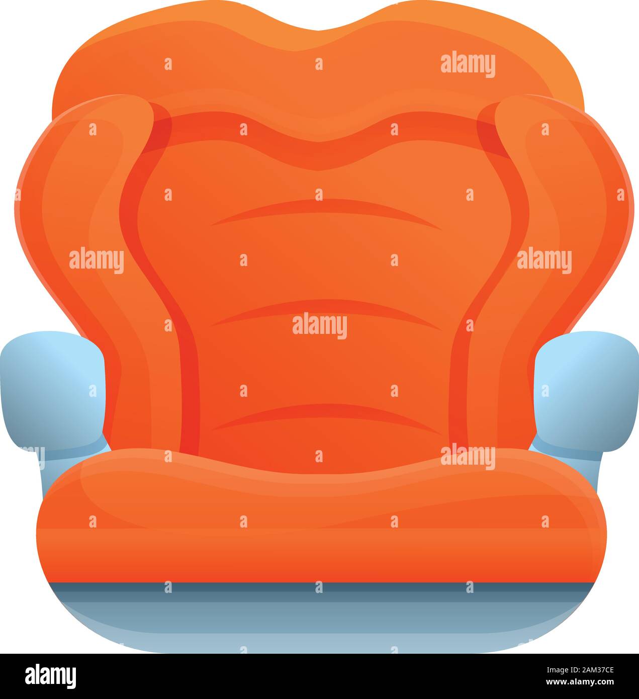 Red baby car seat icon. Cartoon of red baby car seat vector icon for ...