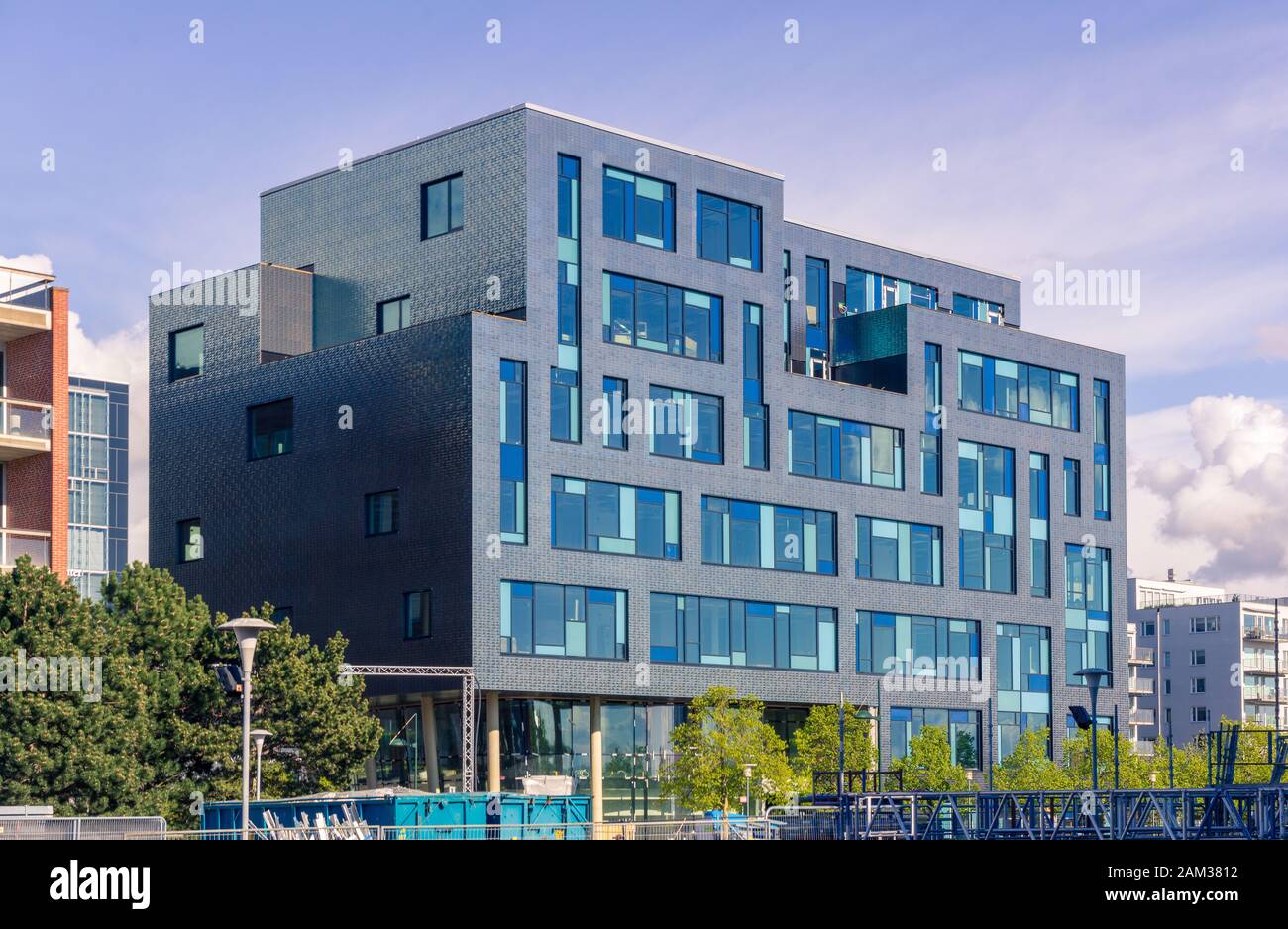 A super modern contemporary building almost completed after some time ...