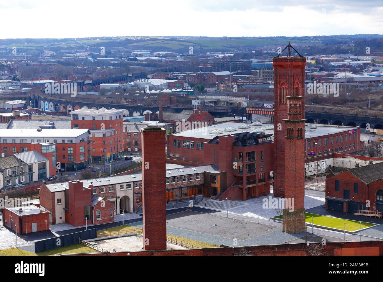 A view across Leeds, overlooking Tower Works Stock Photo - Alamy