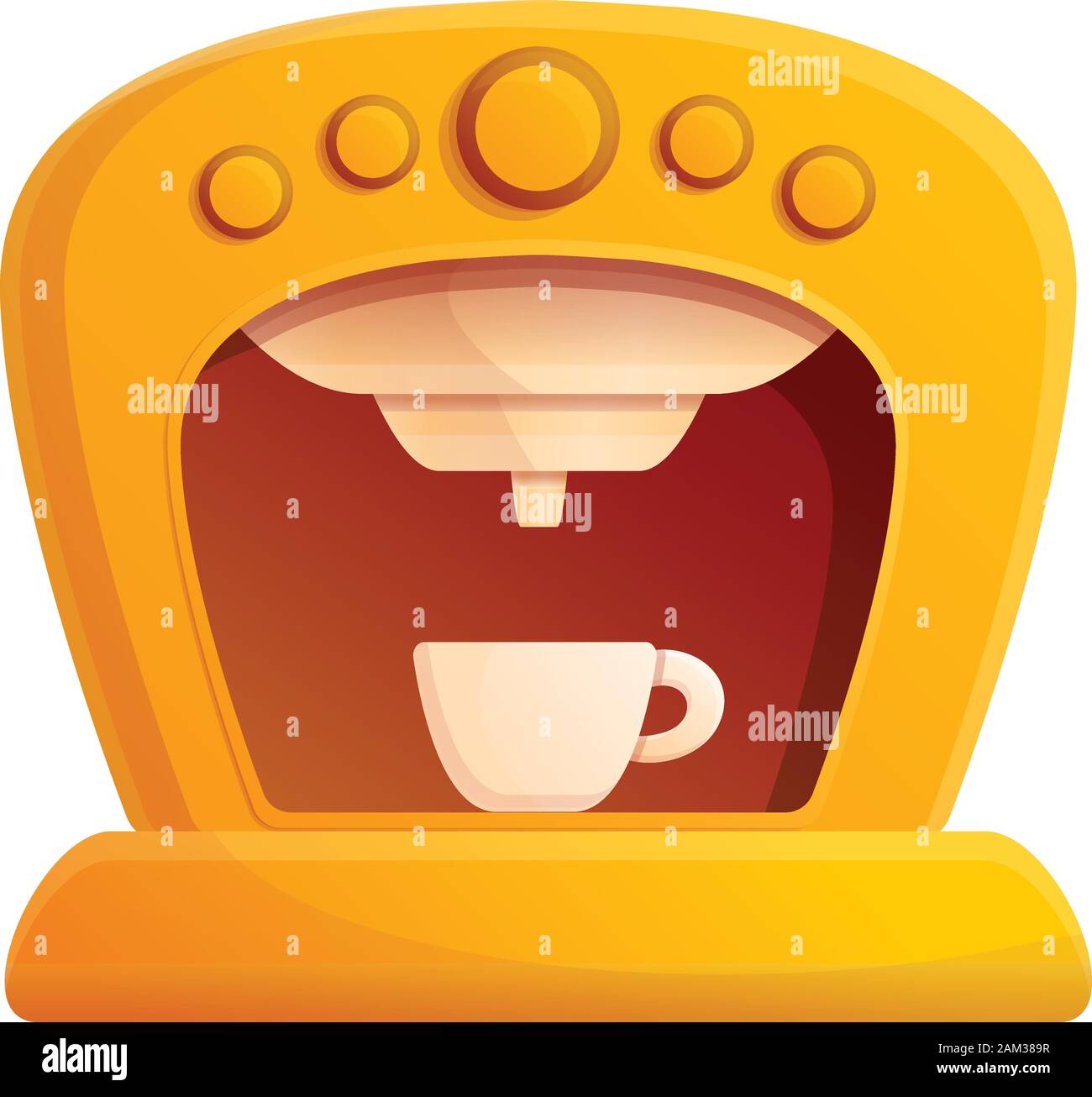 Retro coffee machine icon. Cartoon of retro coffee machine vector icon ...