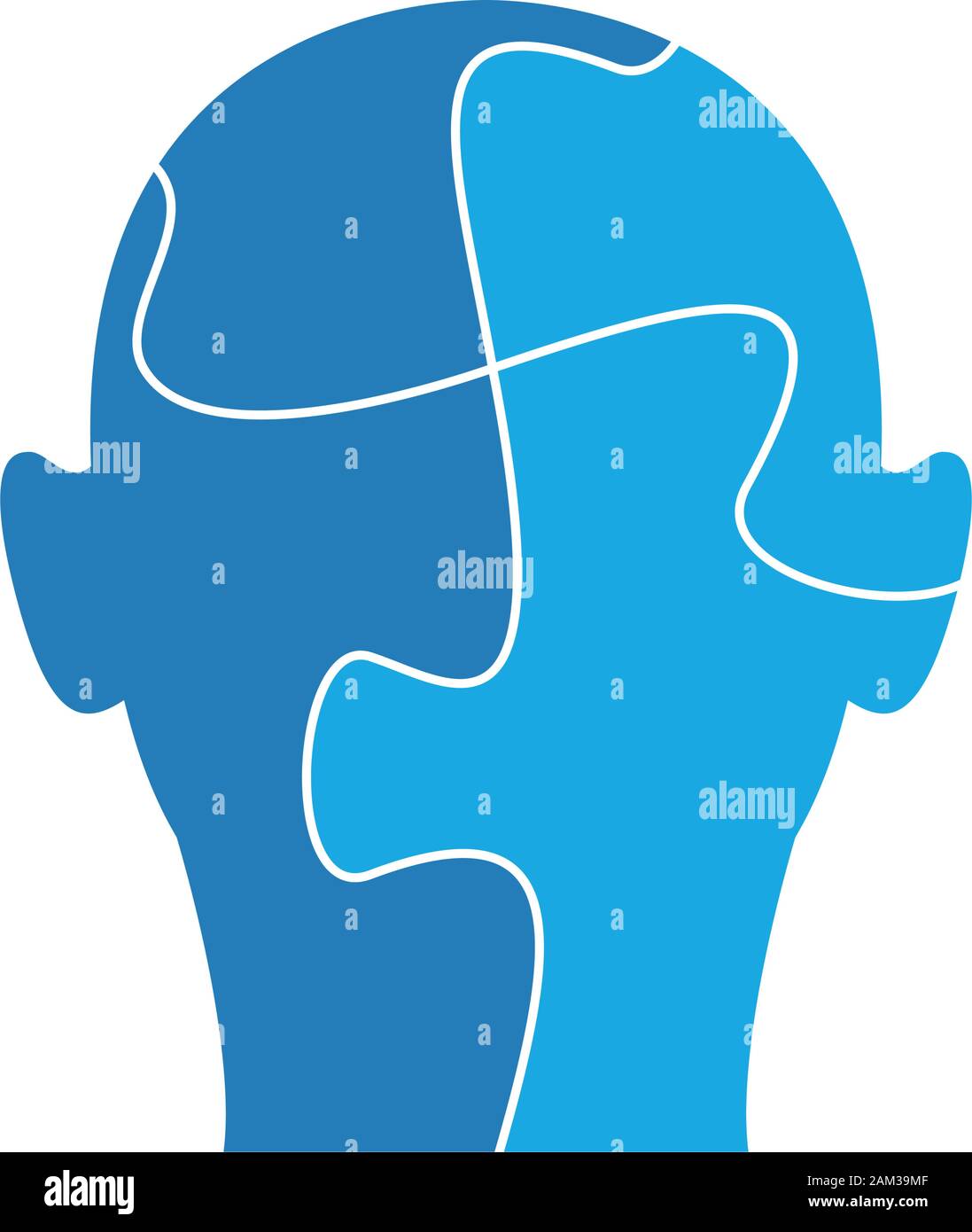 Human head color illustration Cut Out Stock Images & Pictures - Alamy