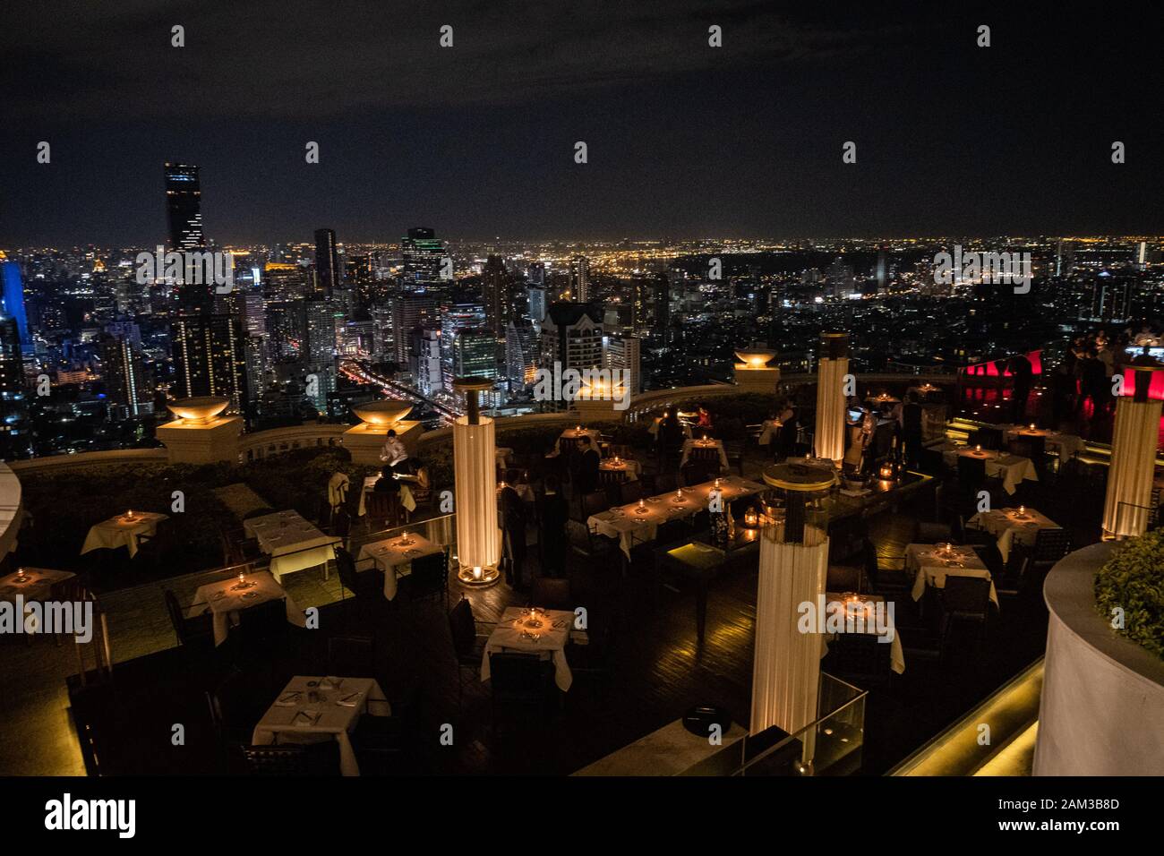 BANGKOK, THAILAND - DECEMBER : Sunset from Skybar rooftop Stock Photo ...