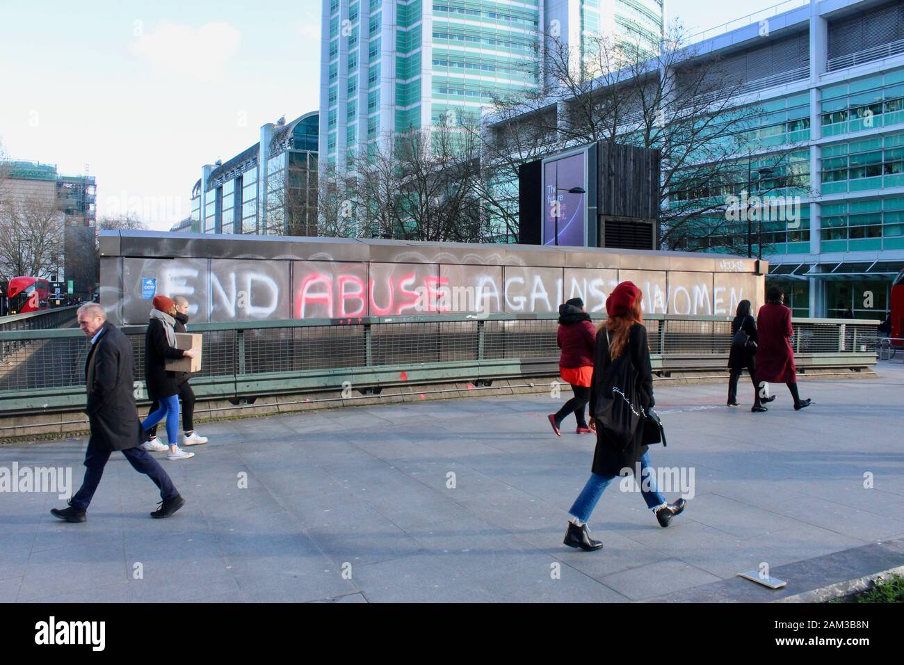 end abuse against women graffiti central london england uk Stock Photo ...