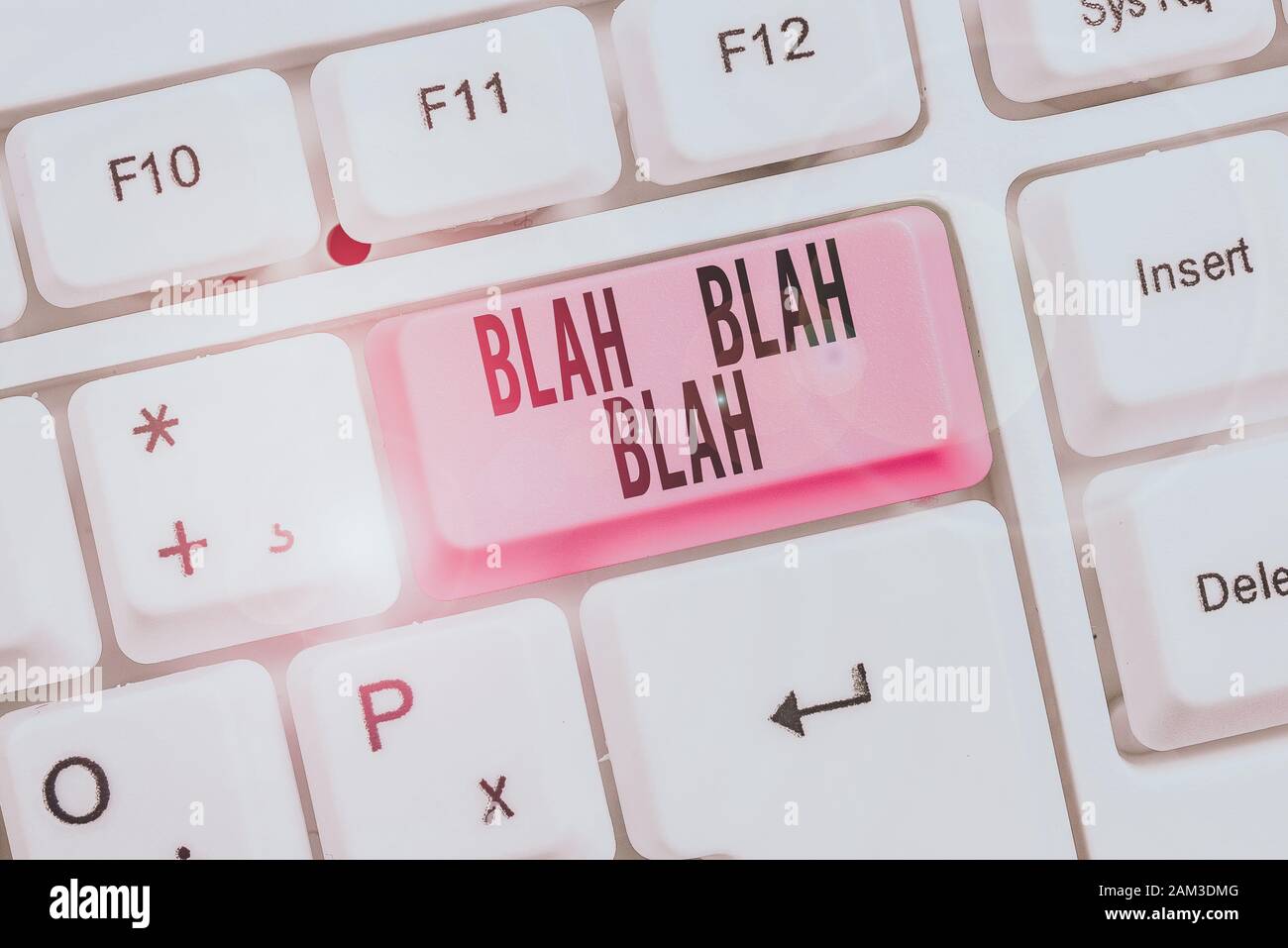 Writing note showing Blah Blah Blah. Business concept for Talking too ...
