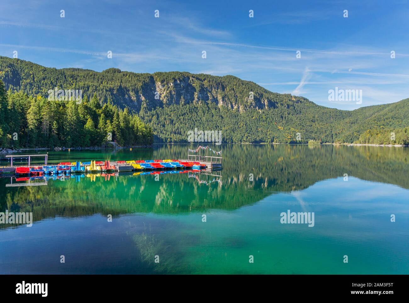Garmisch-Partenkirchen - View to Lake Eib reflected in the Water ...