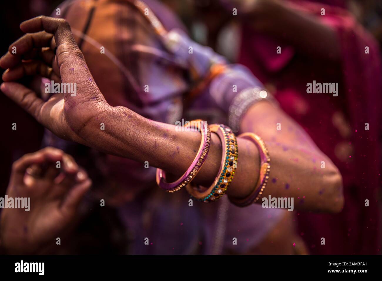 Indian dancing during holi hi-res stock photography and images - Alamy