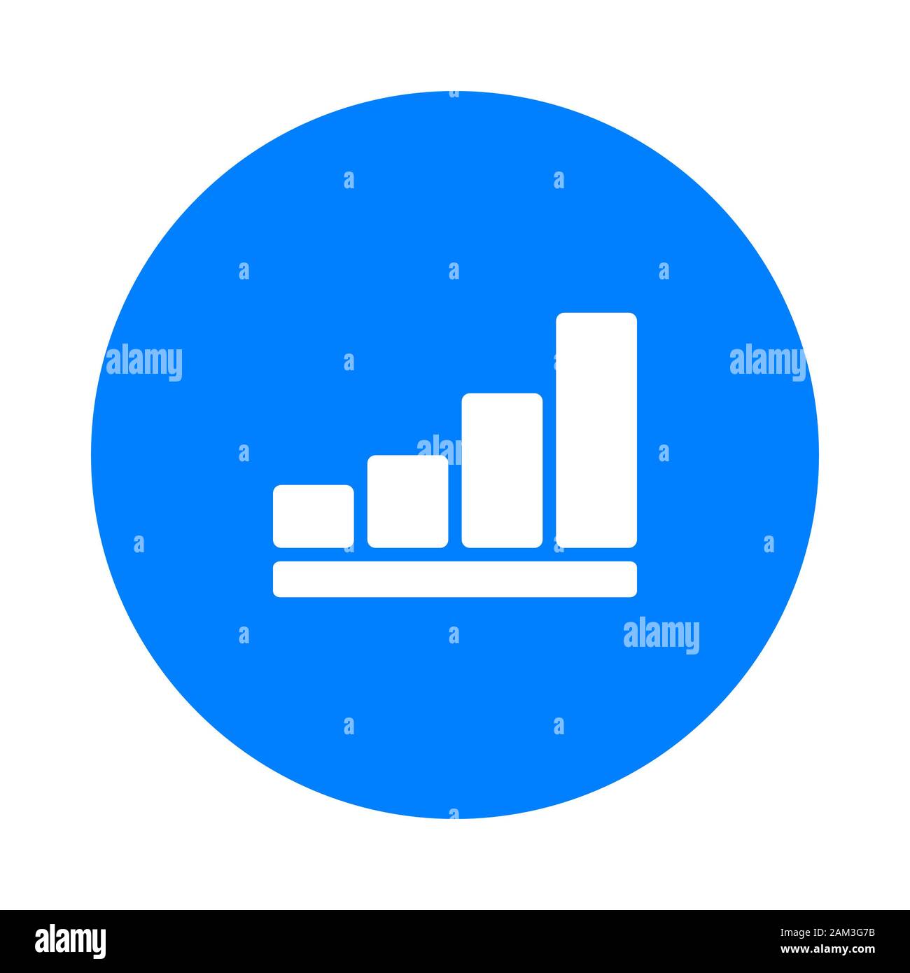 Bar chart and circle Stock Photo - Alamy